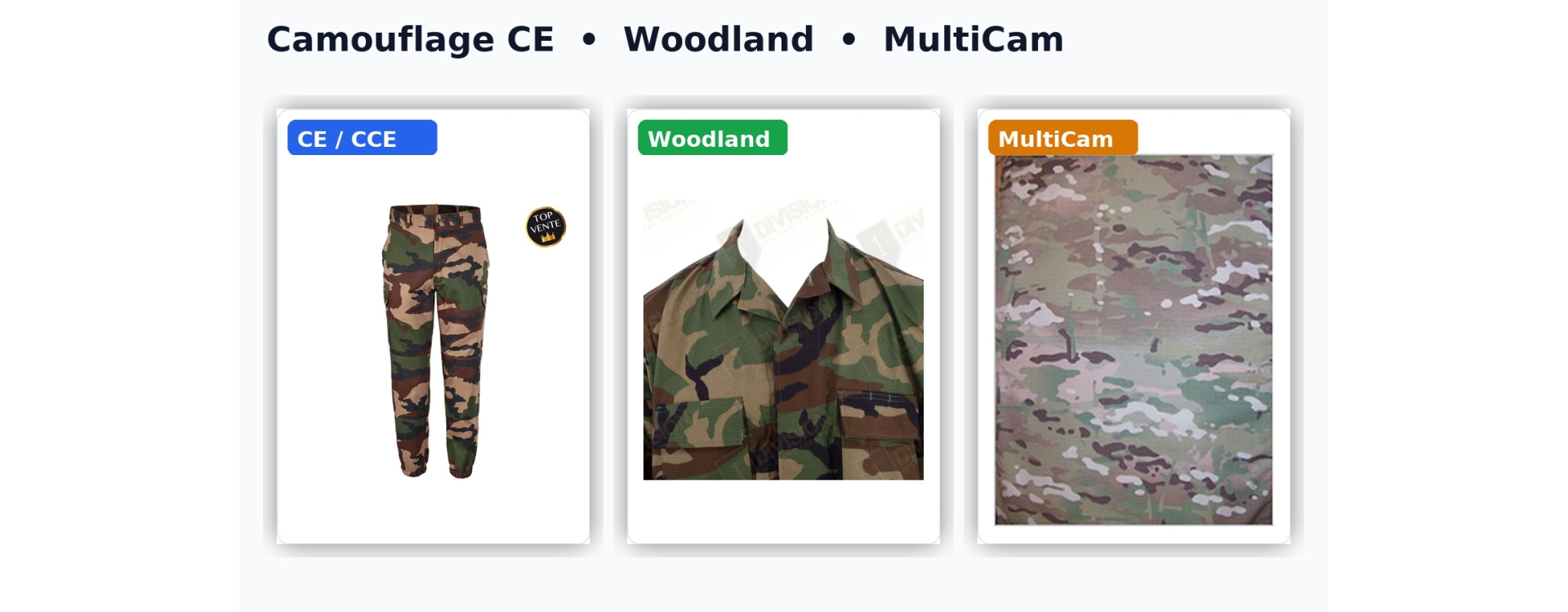 CE vs Woodland vs MultiCam : guide terrain | DAN Military
